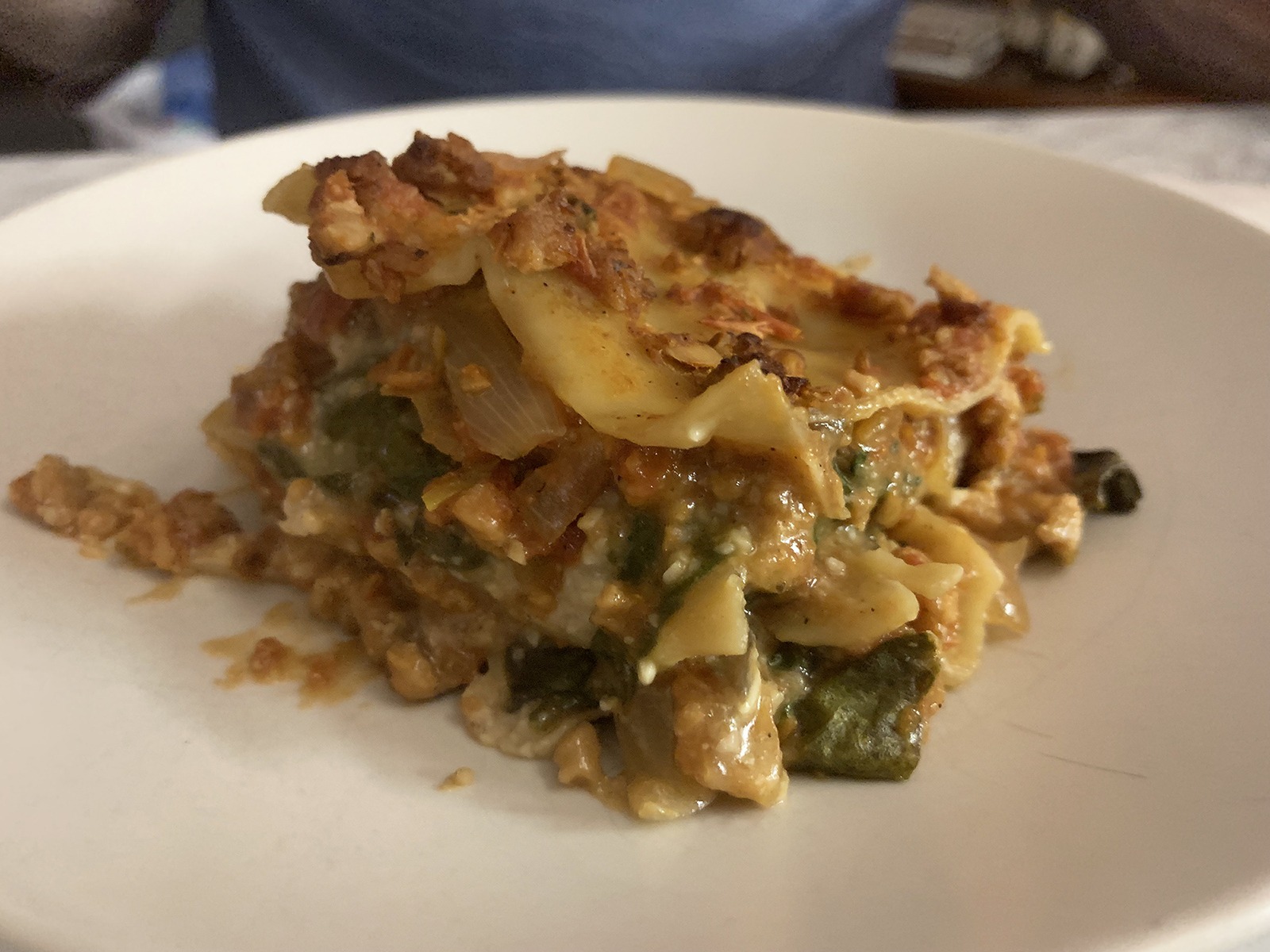 Spinach and Mushroom, Fully Plant-based Lasagna